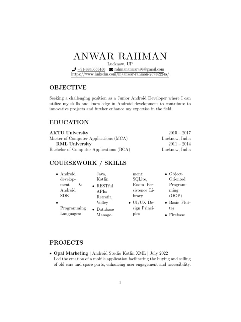 Simple Resume | PDF