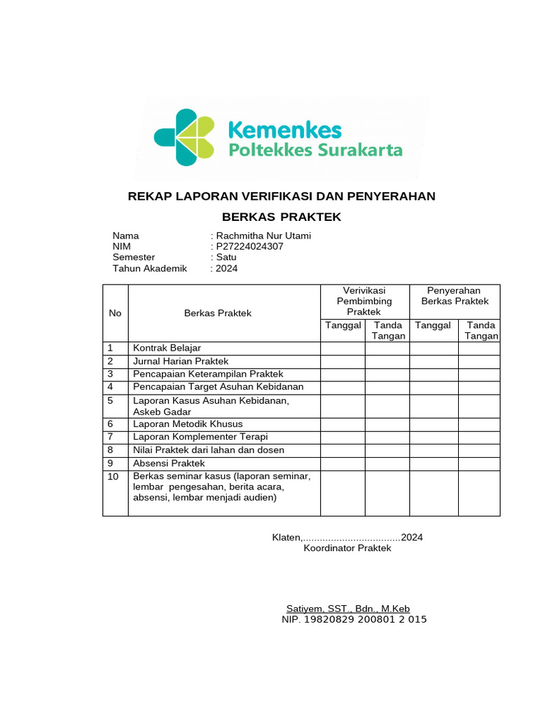 Form Rekap Laporan | PDF