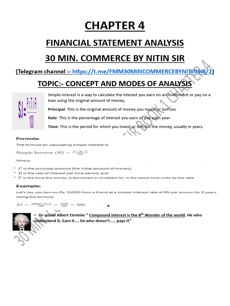 Chapter 4 Financial Statement Analysis - 241225 - 184212 | PDF | Loans | Present Value