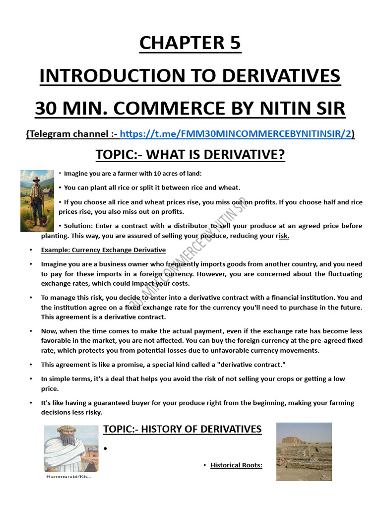Chpater 5 Introduction To Derivatives - 241225 - 184316 | PDF | Option ...