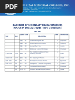 BEEd First Year Subjects Overview | PDF | Physical Education | Curriculum