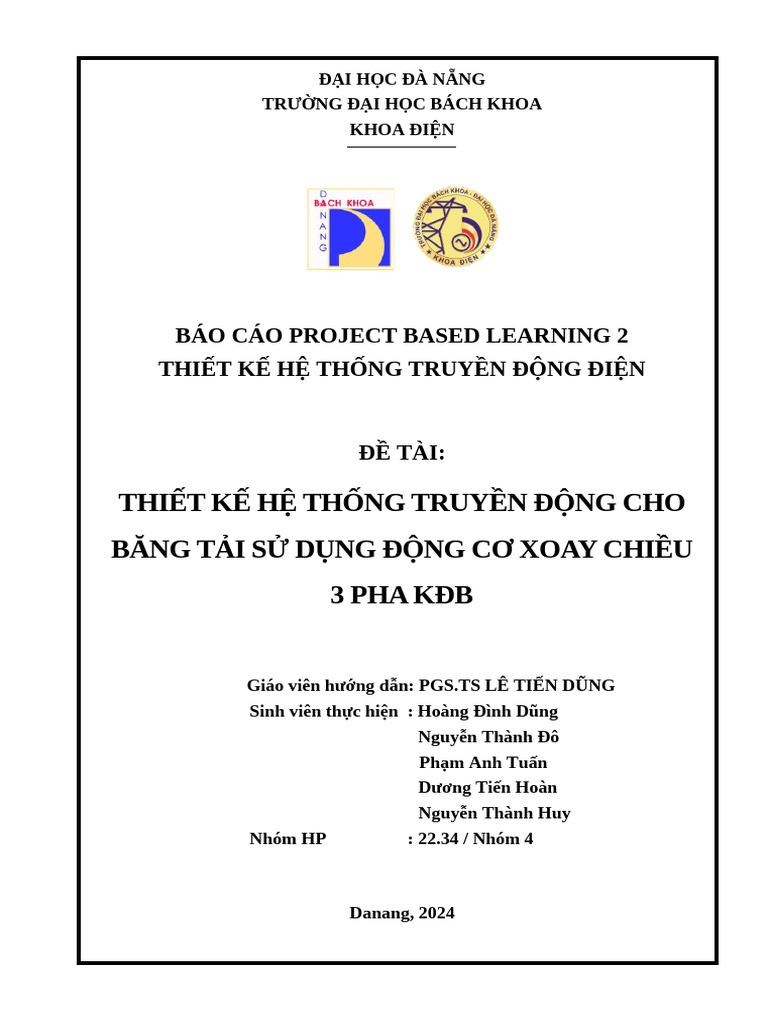 Báo cáo PBL2 Nhóm 4 Chuẩn 1 | PDF