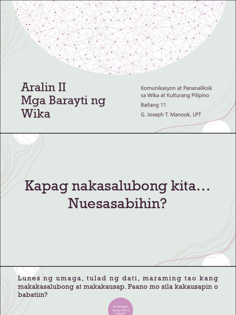 Aralin 2 1 | PDF