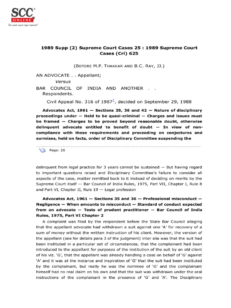 J 1989 Supp 2 SCC 25 1989 SCC Cri 625 AIR 1989 SC 24 Anishanand Lawchristuniversityin 20241228 ...