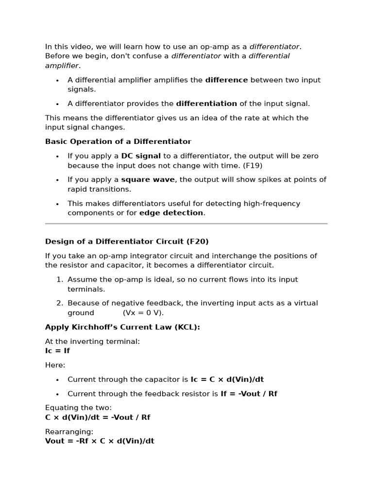 lec 7 | PDF | Operational Amplifier | Electrical Impedance