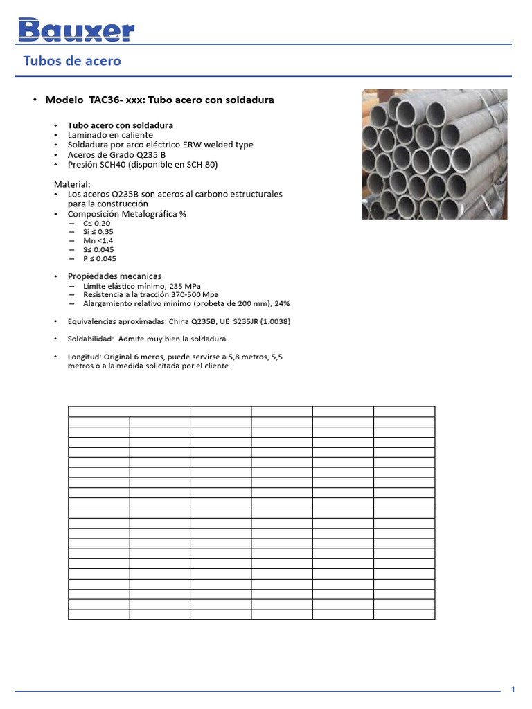 FT Tubo Acero Con COSTURA | PDF | Sector secundario de la economía | Soldadura