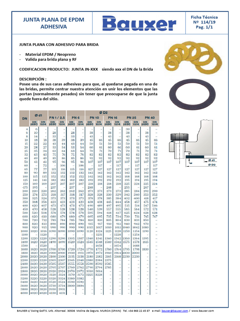 Ft Junta Plana Para Brida | PDF