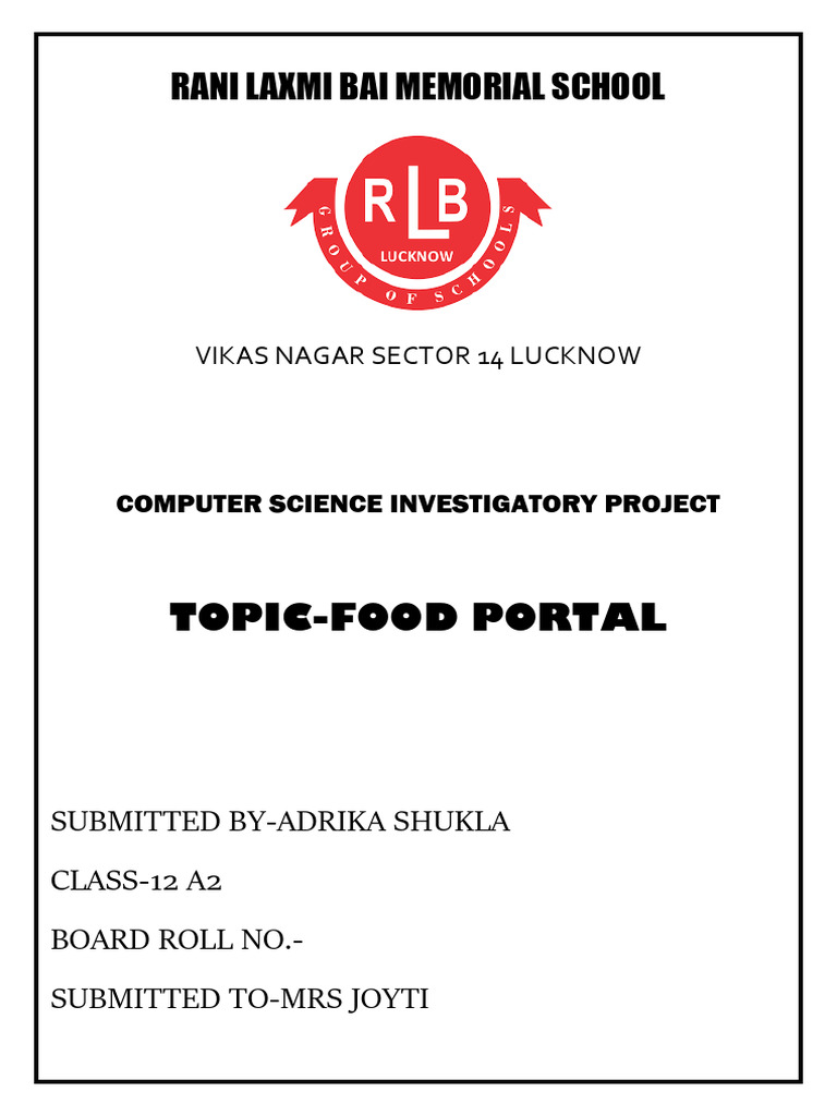 Rani Laxmi Bai Memorial School 2 | PDF | Menu | Computing