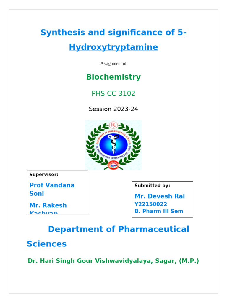 biochem | PDF | Serotonin | Dendritic Cell