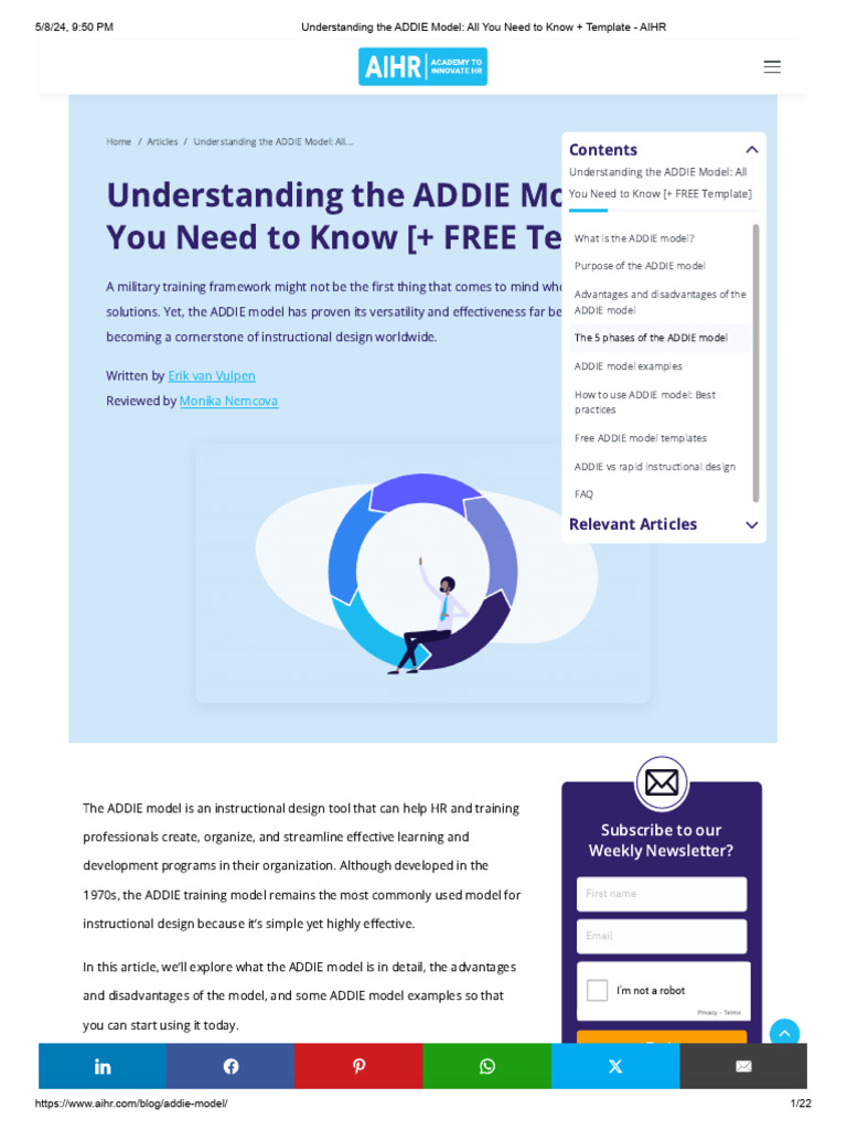 Understanding the ADDIE Model_ All You Need to Know + Template - AIHR ...