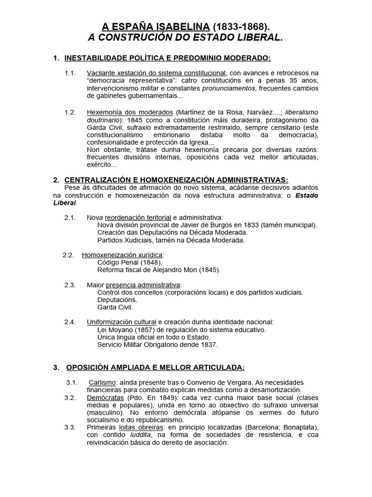 Esquema España Isabelina | PDF