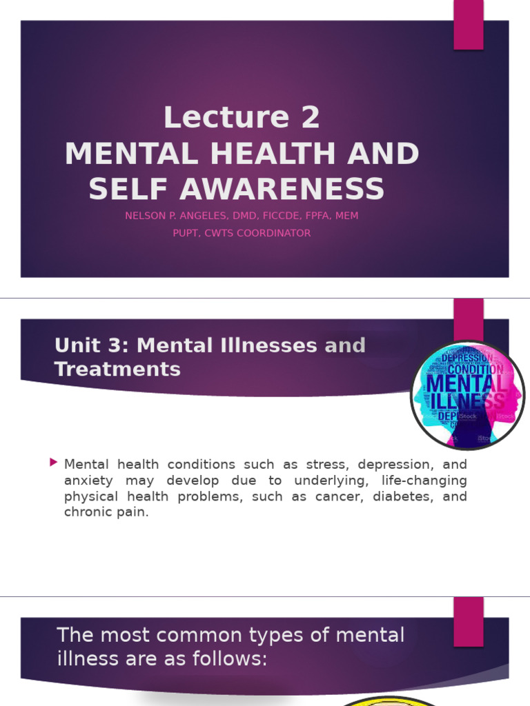 Lecture-3B-Mental-Health | PDF | Anxiety | Phobia