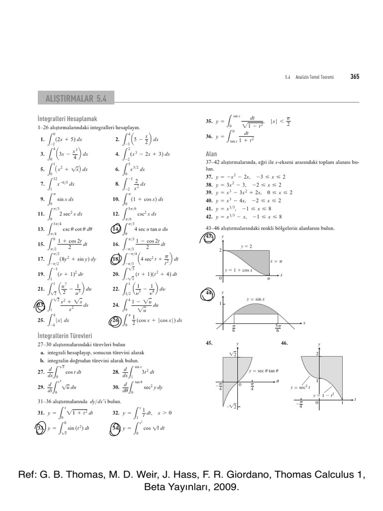 G. B. Thomas, M. D. Weir, J. Hass, F. R. Giordano, Thomas Calculus 1 ...