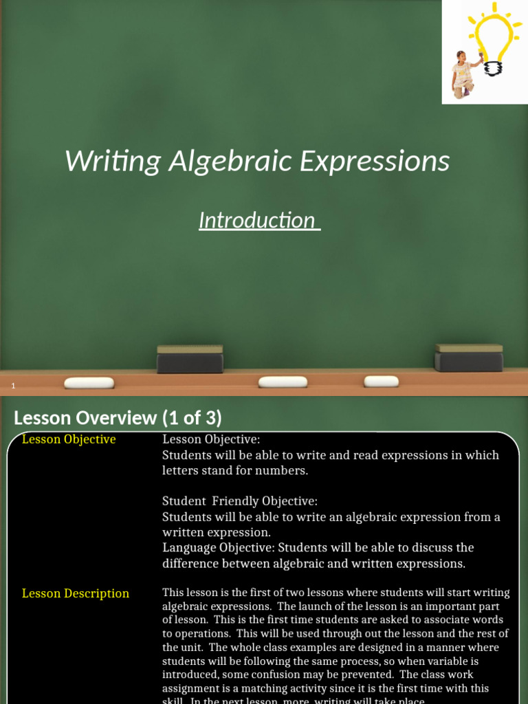 L2.1 expressions (1)(1) | PDF | Multiplication | Numbers