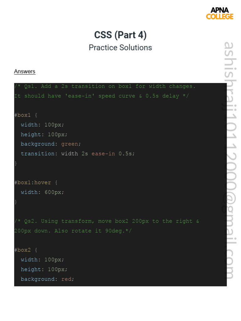 CSS Part 4 (Ans) | PDF