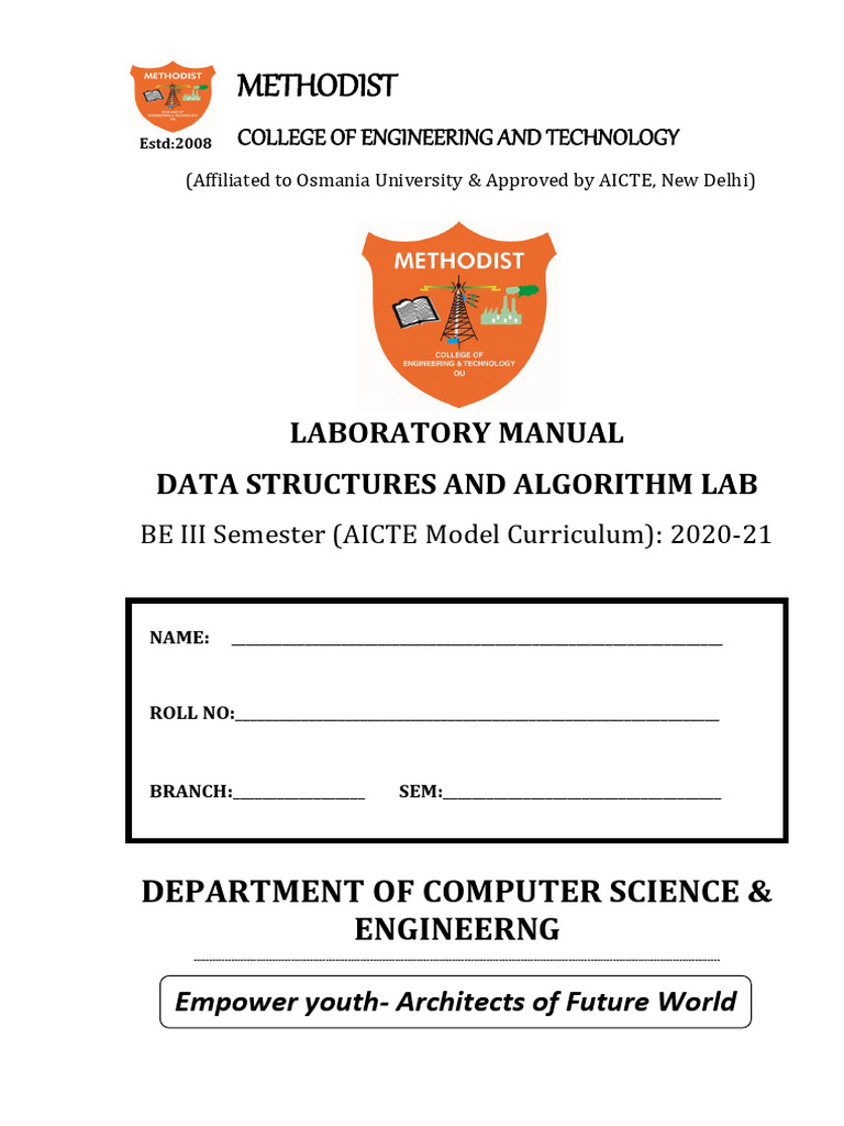 DSA Lab Manual | PDF | C++ | Computer Programming