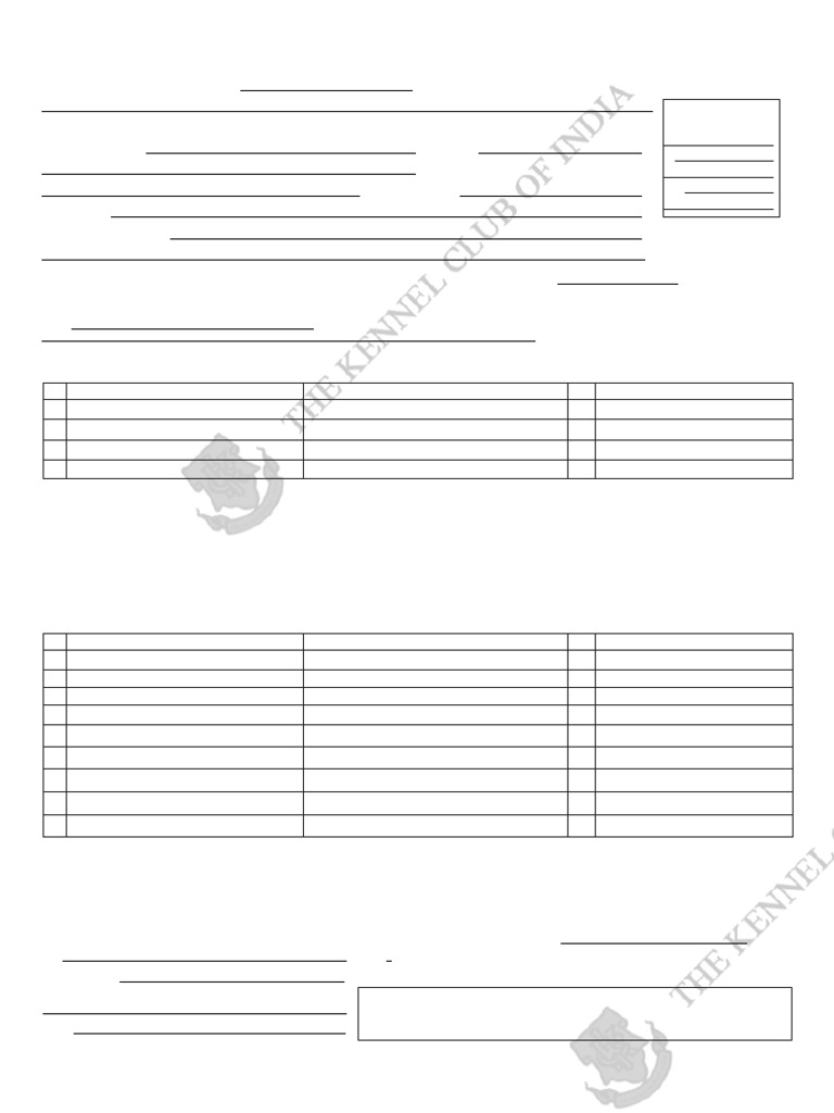 litter_form (1) | PDF | Dog Breeding | Dog Breeds