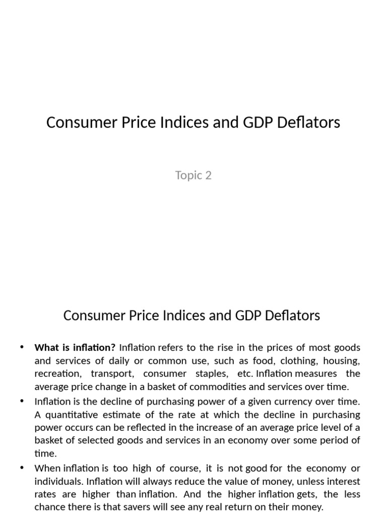 Macroecon Topic 2 - CPI and GDP | PDF | Cost Of Living | Inflation