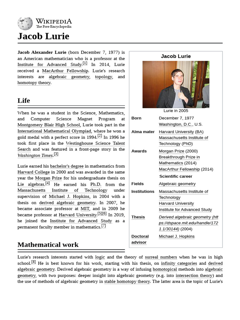 Jacob_Lurie | PDF | Geometry | Topology