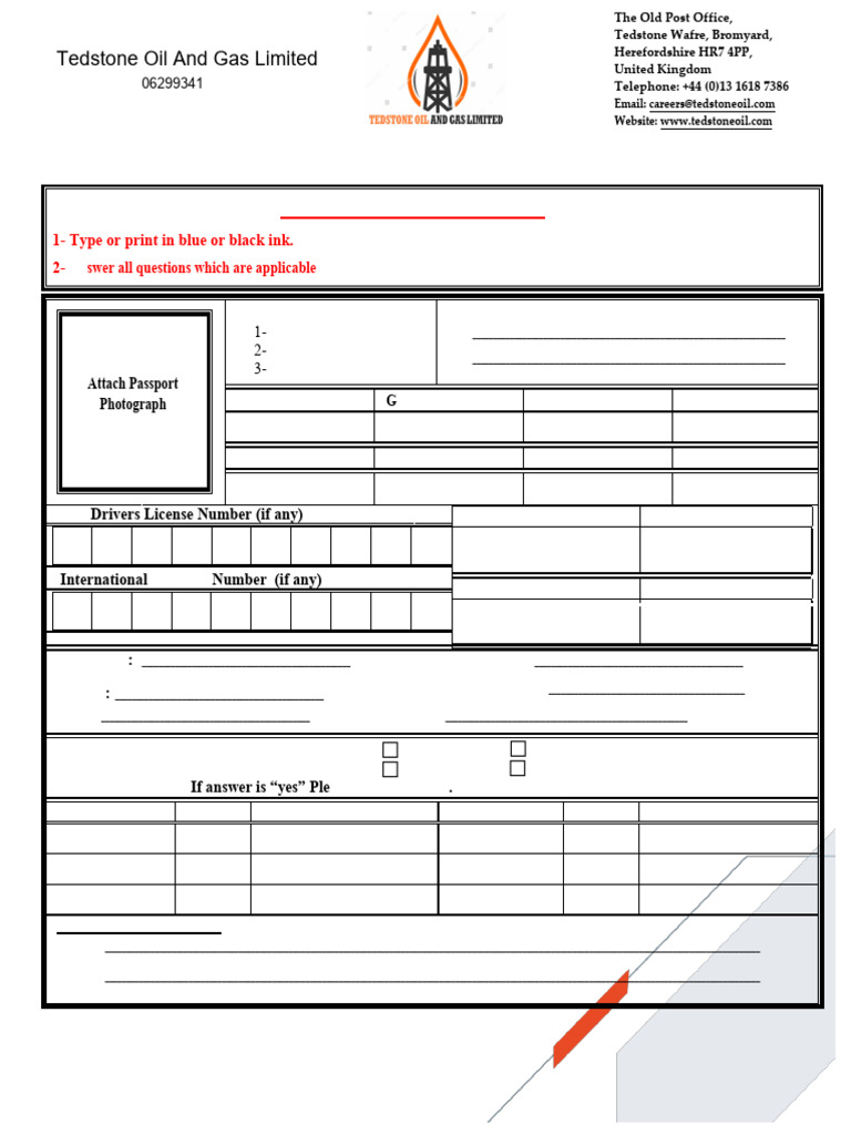 Employment Application Form Template | PDF