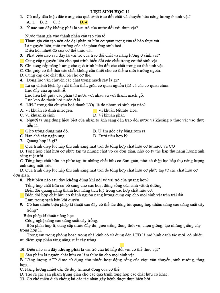 tài-liệu-sinh-học-11-HKI | PDF