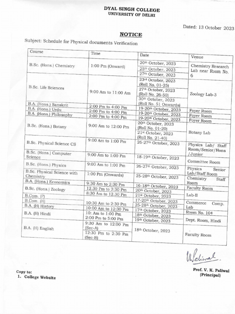 Physical Verification of Documents Notice | PDF