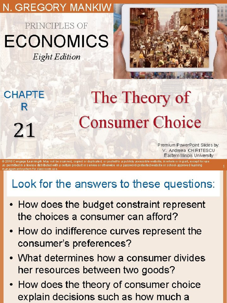 Chapter 21 - The Theory of Consumer Choice | PDF