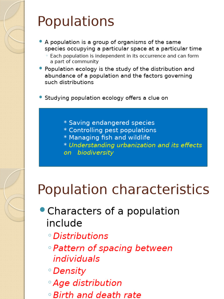 03 General Ecology Lecture Three (Population Interaction) | PDF | Biological Dispersal | Ecology