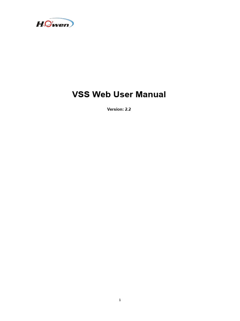 Howen Web User Manual of VSS - 2.2R0 | PDF | Online And Offline ...