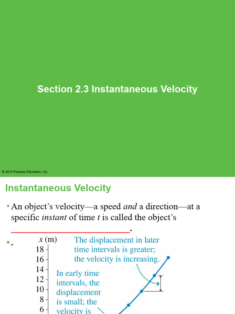 Understanding Instantaneous Velocity | PDF | Velocity | Acceleration