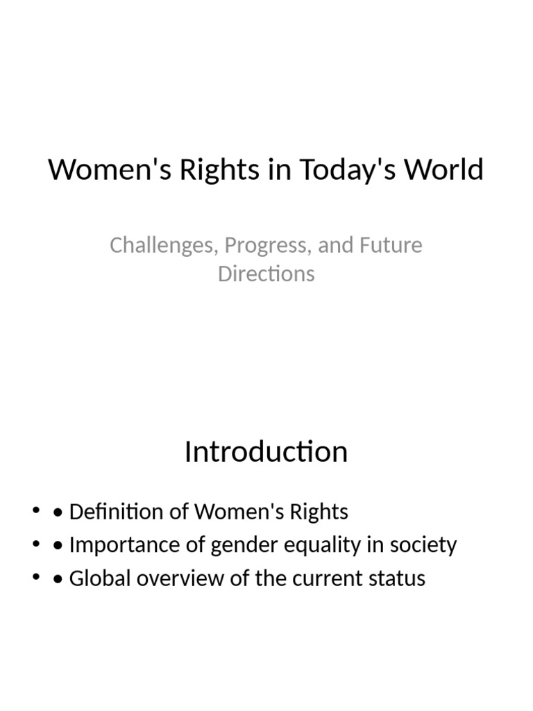 Women_Rights_in_Todays_World | PDF