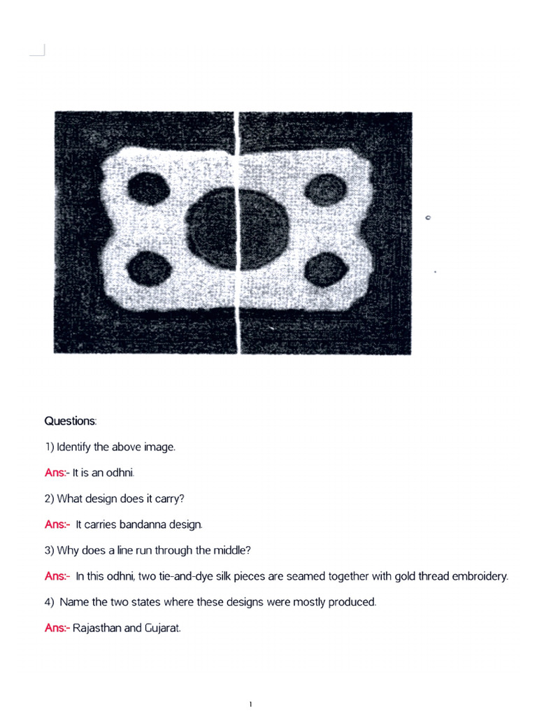 Picture Based Questions Class 8 | PDF