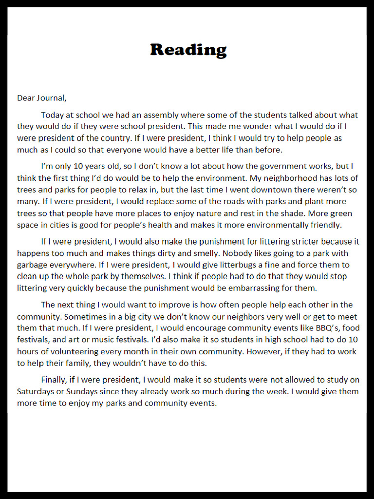 Reading Text Handout | PDF