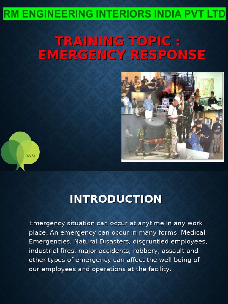Emergency Response - R&M | PDF | Emergency | Emergency Evacuation