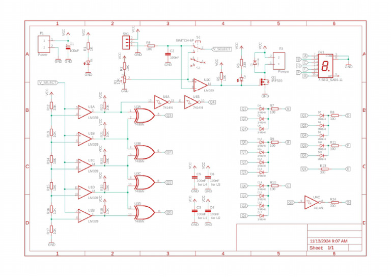 Skema Decoder To 7-Segmen | PDF