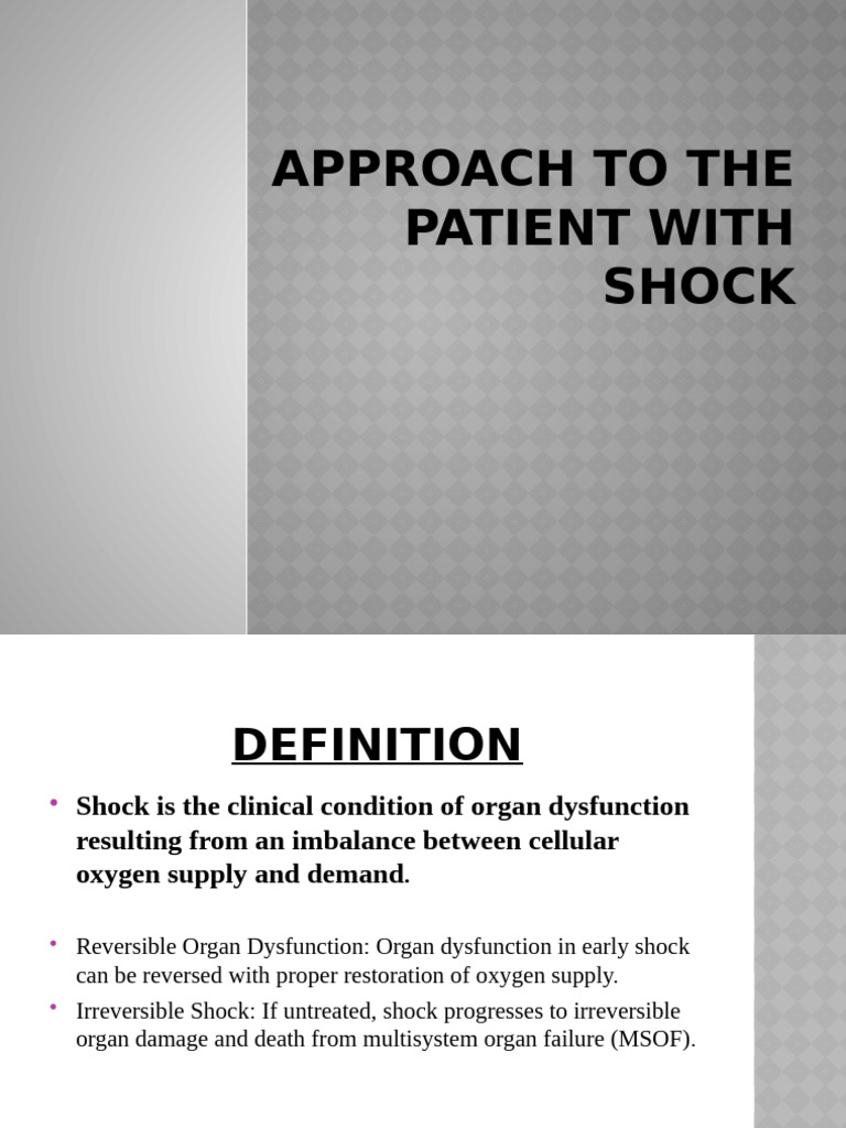 Understanding Shock: Types and Management | PDF | Shock (Circulatory ...
