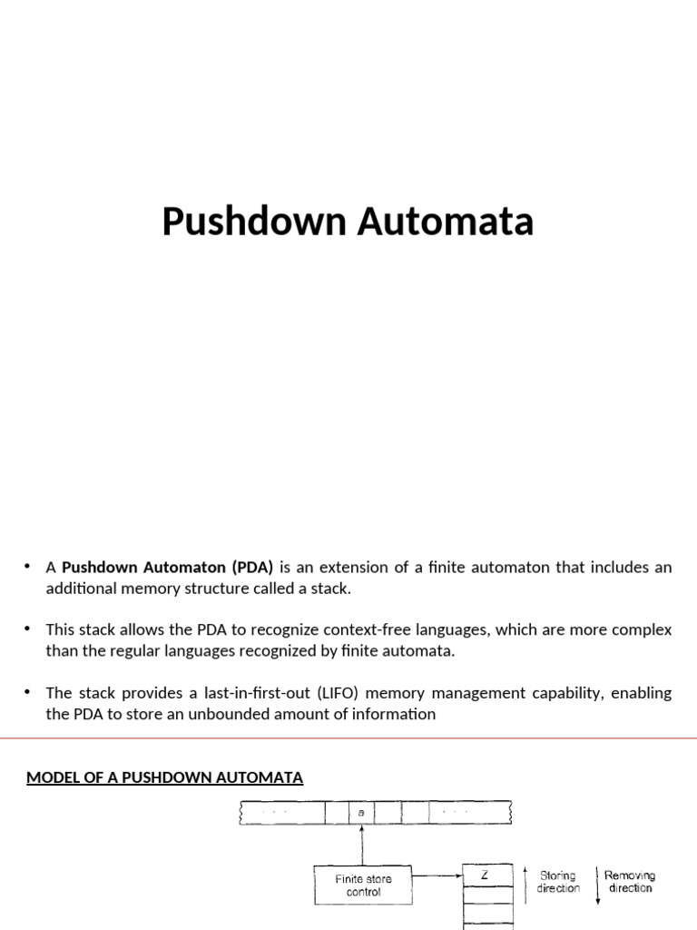 Unit-Va Pushdown Automata (Updated) | PDF | Automata Theory | Theoretical Computer Science