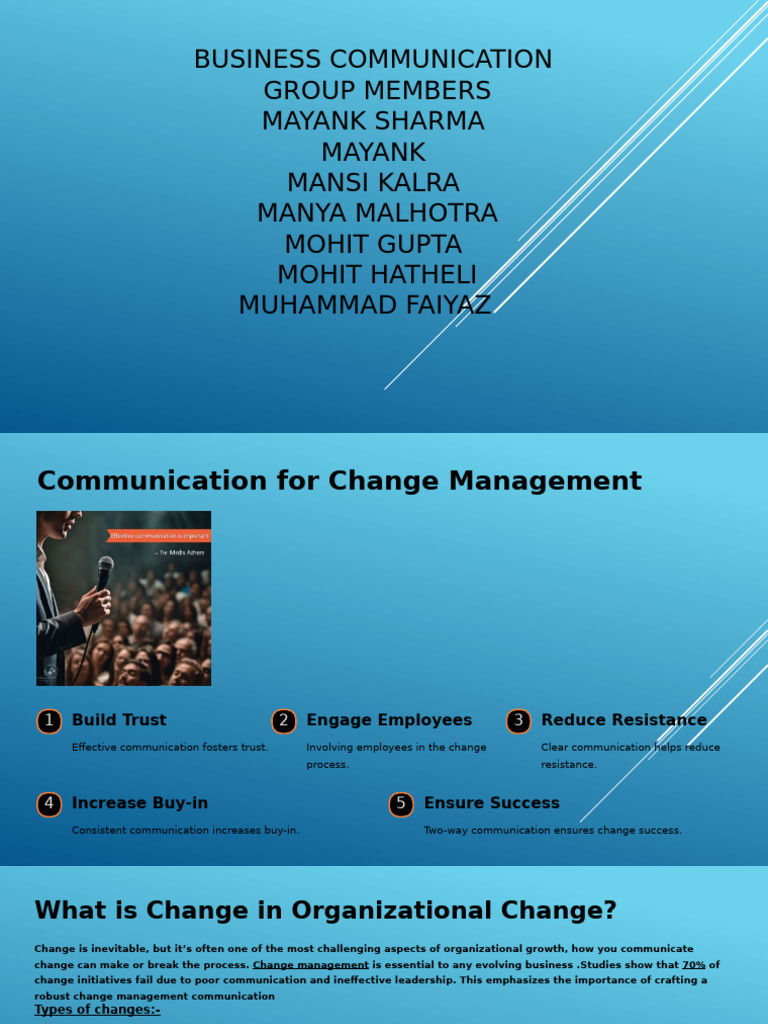 Bussiness Comm PPT - Group 10 - AB | PDF | Ibm | Change Management