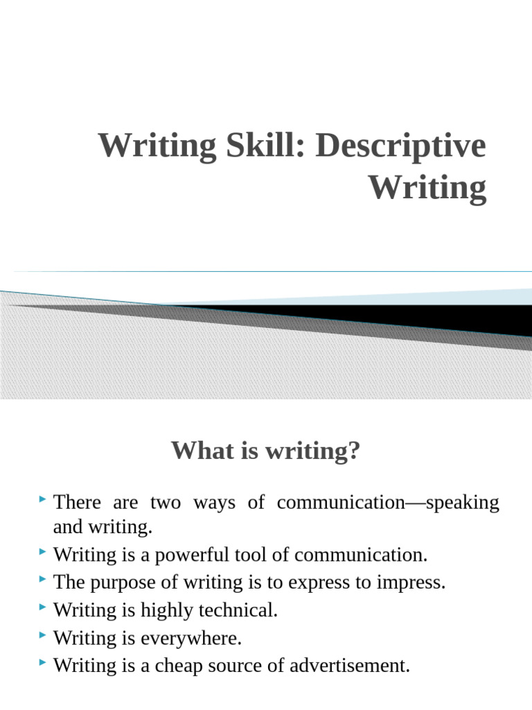 Mastering Descriptive Writing Skills | PDF