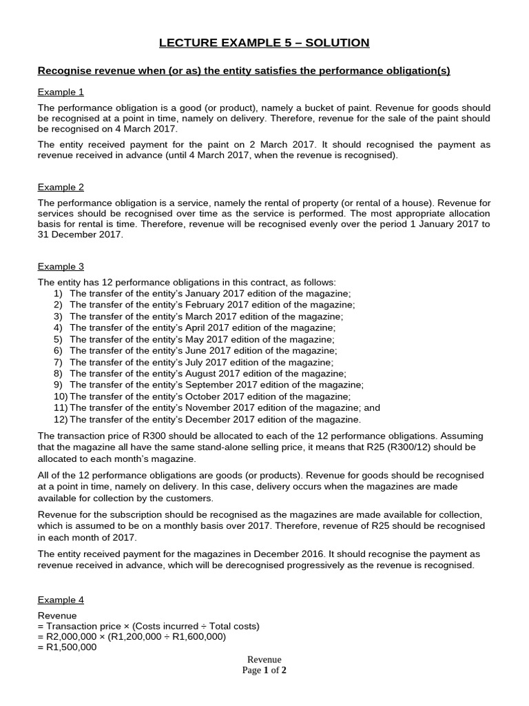 Lecture Examples 4-5 Solutions - Revenue | PDF | Private Law | Economies