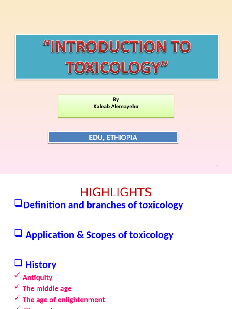 Introduction and History of Toxicology | PDF | Toxicology | Poison