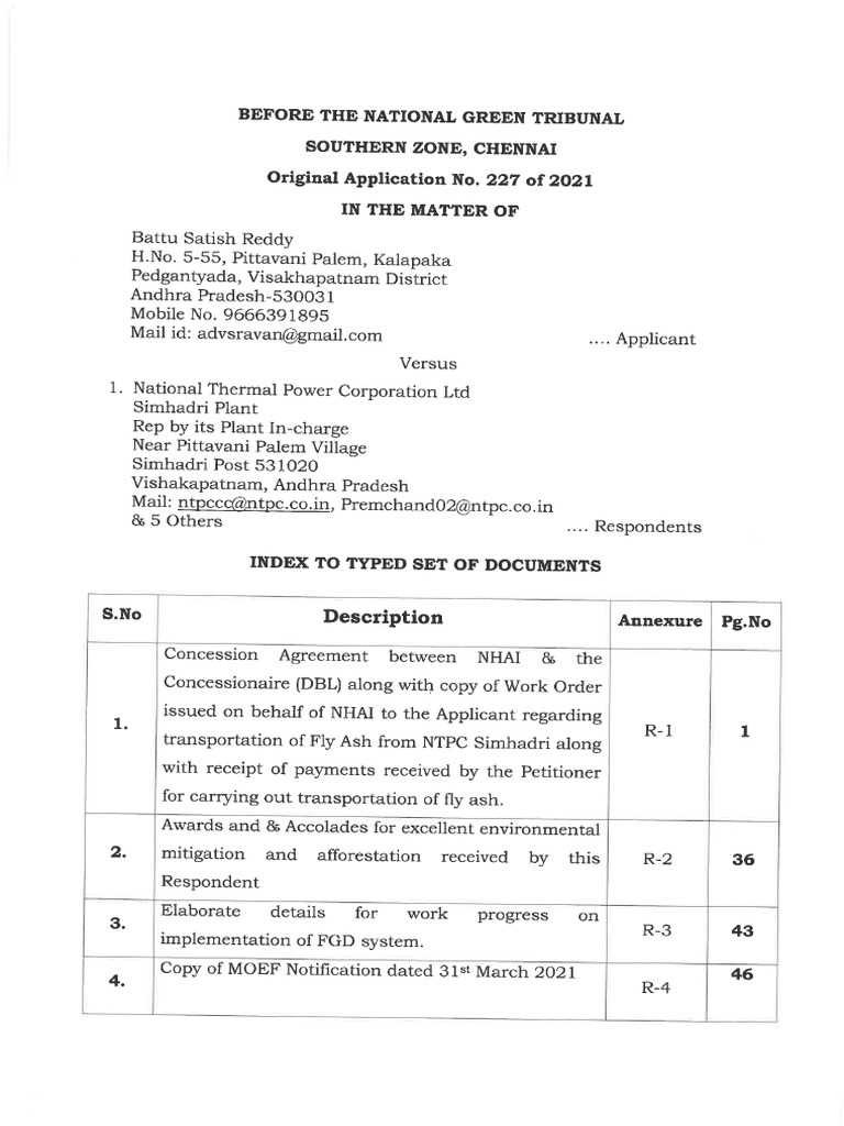 NTPC Simhadri - Ash Transport - NHAI | PDF
