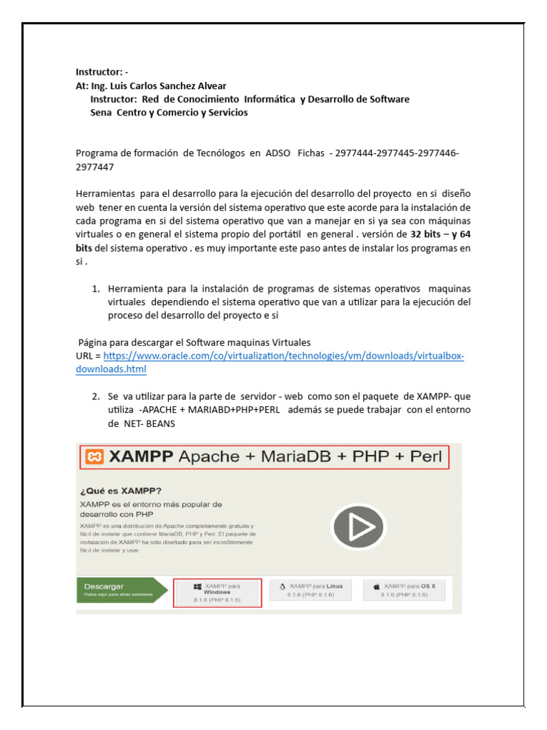 1.instructor ADSO Herramientas de Trabajo para Programacion y Bases de Datos SQL | PDF | Java ...