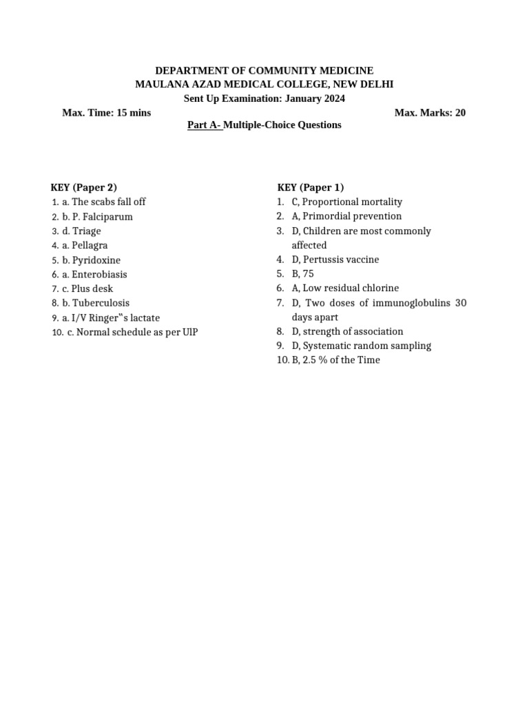 KEY (Paper 2) KEY (Paper 1) | PDF