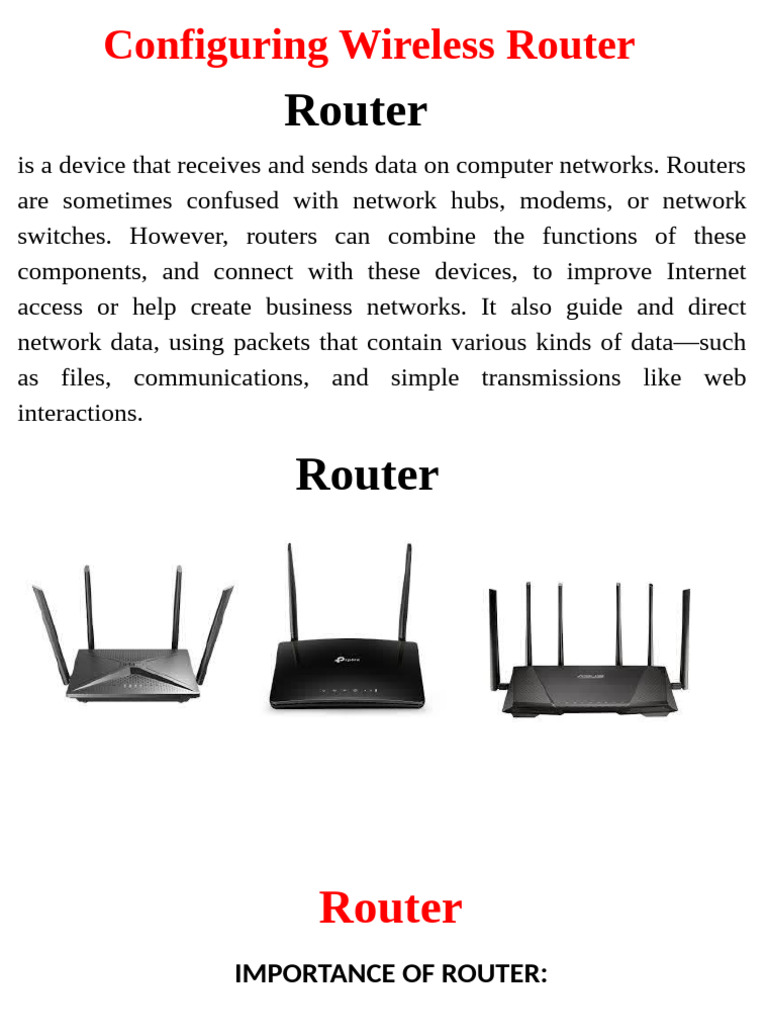 Q3 L1 Configuring Wireless Router Pdf Computer Network Router