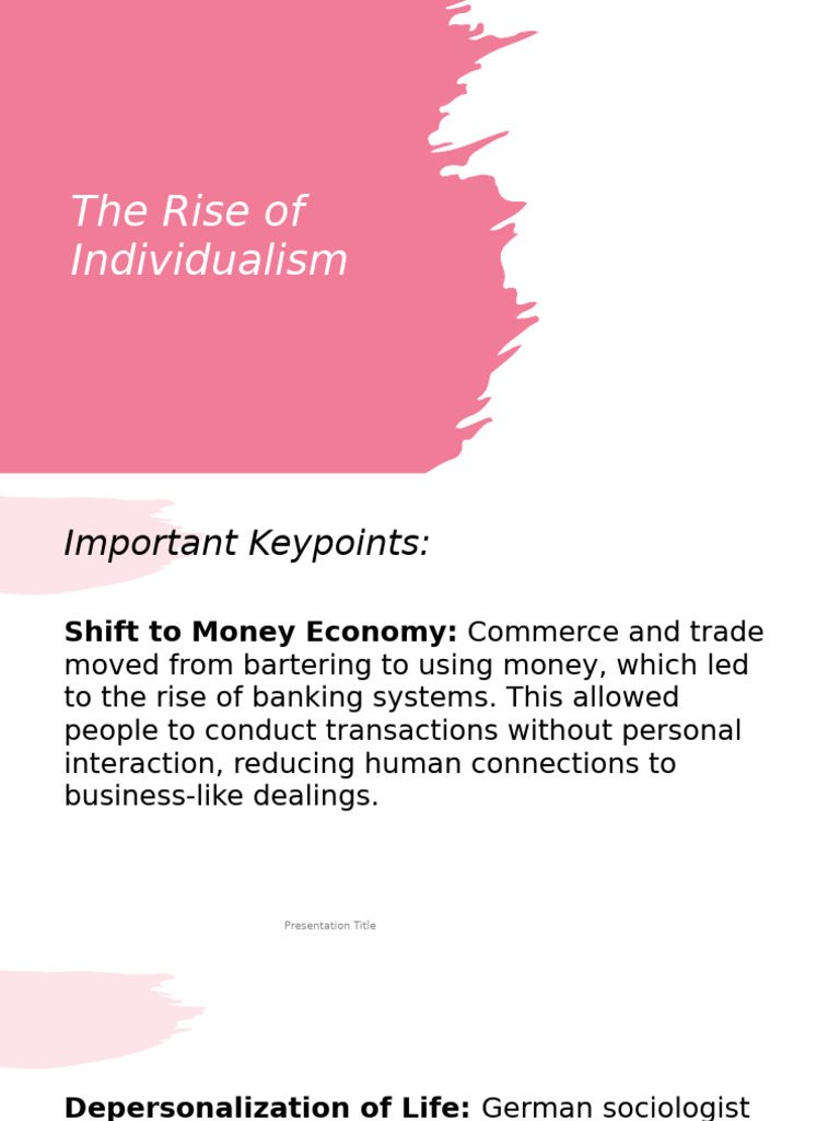 THE RISE OF INDIVIDUALISM For Shs | PDF | Sociology | Anthropology