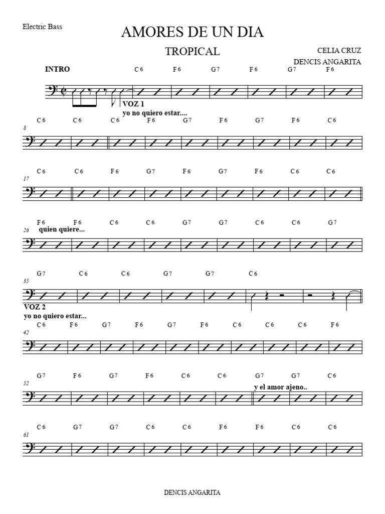 amores de un dia k electri bass (1) | PDF