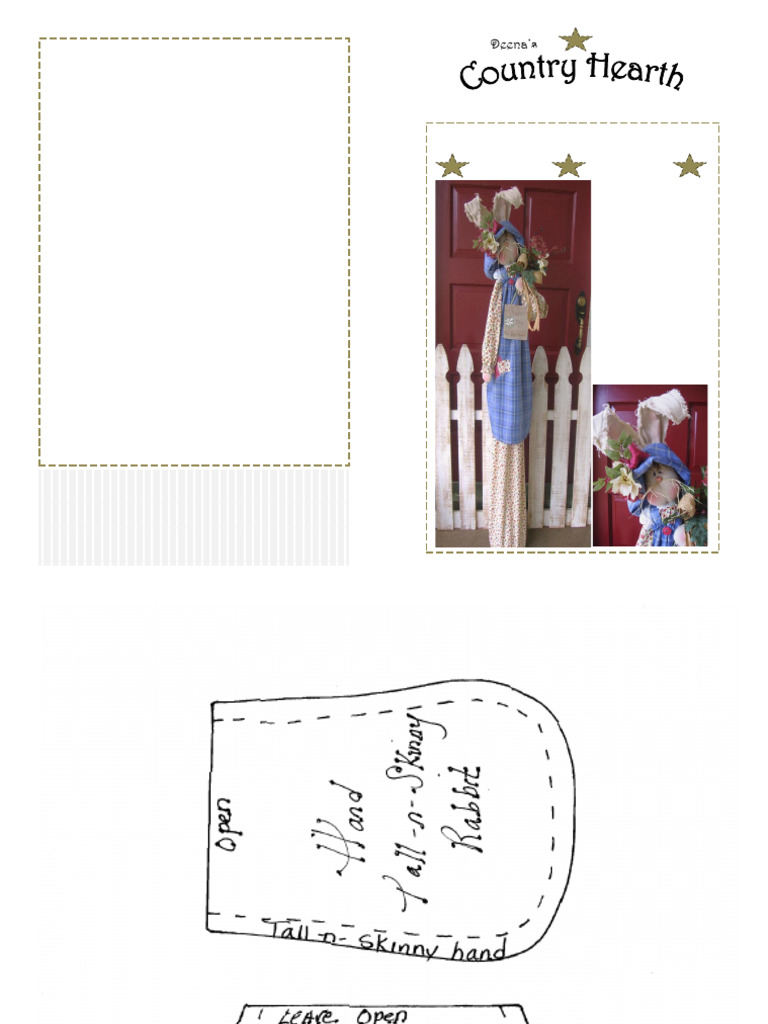 DIY Tall-N-Skinny Rabbit Pattern | PDF | Textiles | Textile Arts