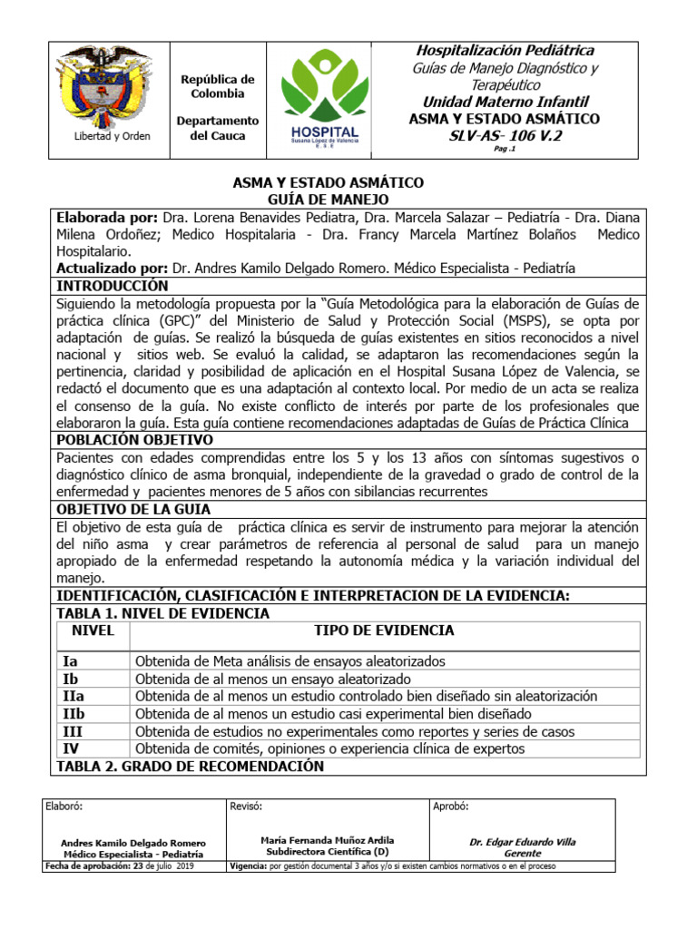 Crisis Asmatica y Estado Asmatico | PDF | Asma | Alergia