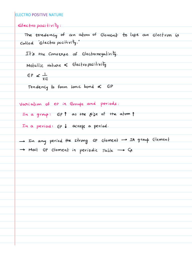 Ep, Metallic and Non-Metallic, Oxidation and Reduction Ability, Valence ...